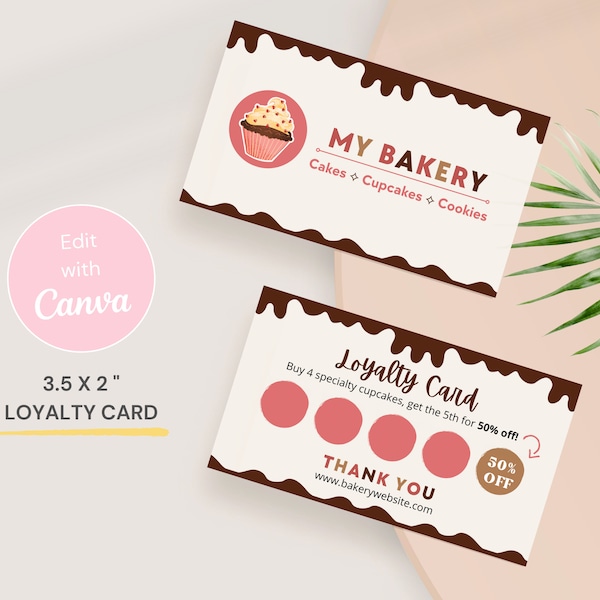 Retro Cake Price List Template for Canva, Cupcake Business Menu, Boho ...