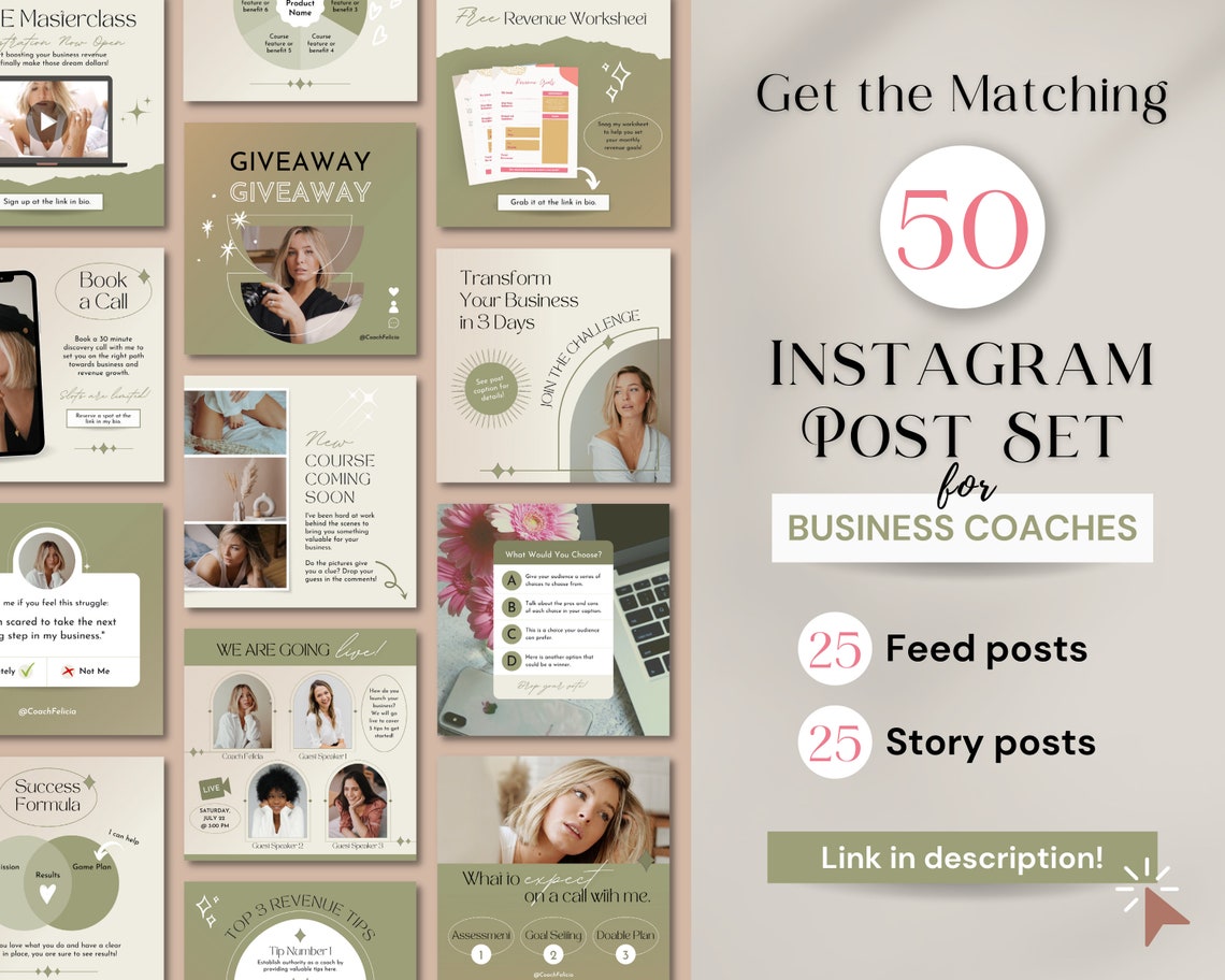 15 Green Instagram Reels Template Coaching Templates - Etsy