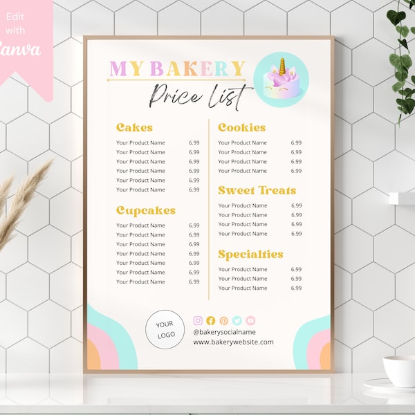 Bakery Pricing Guide - Etsy