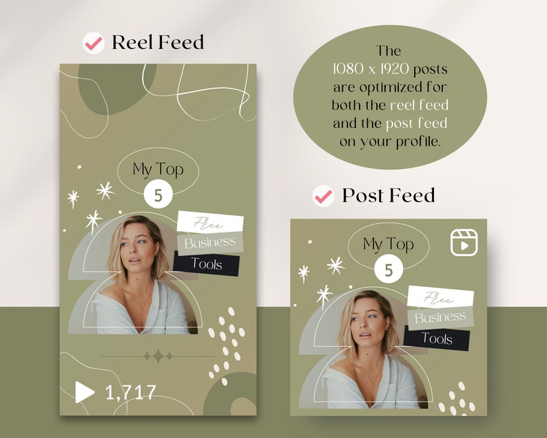 15 Green Instagram Reels Template, Coaching Templates Instagram Content ...