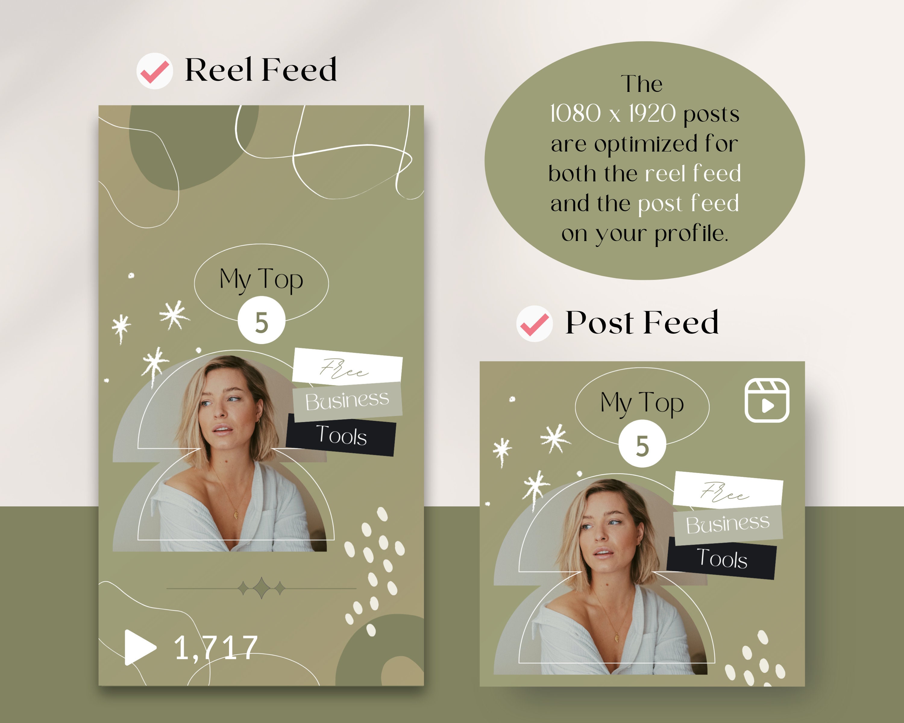 15 Green Instagram Reels Template, Coaching Templates Instagram Content ...