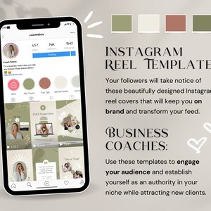 15 Green Instagram Reels Template, Coaching Templates Instagram Content ...
