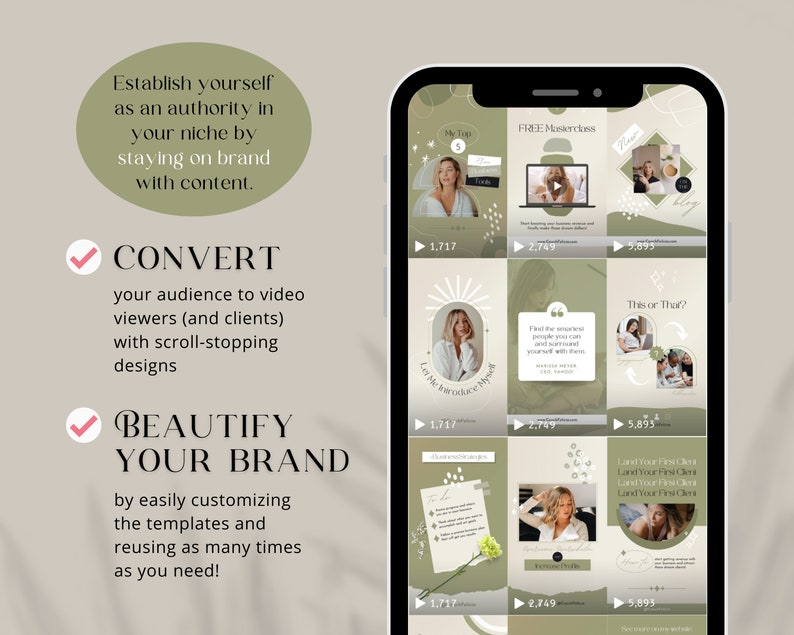 15 Green Instagram Reels Template, Coaching Templates Instagram Content ...