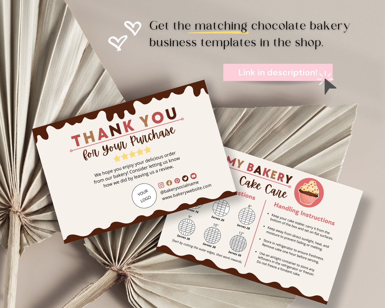 Cake Loyalty Card for Bakery Business, Bakery Branding Rewards Card ...
