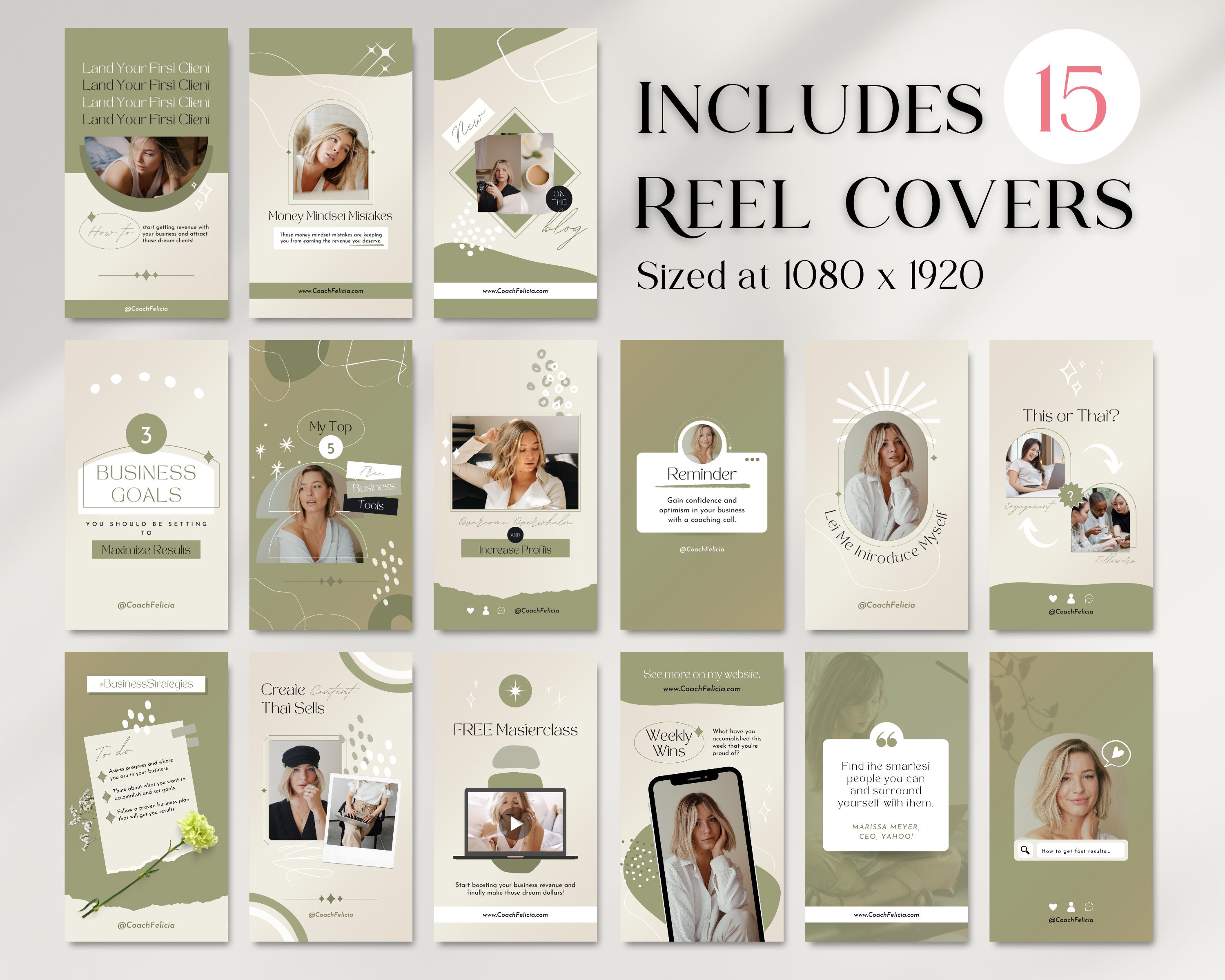 15 Green Instagram Reels Template, Coaching Templates Instagram Content ...
