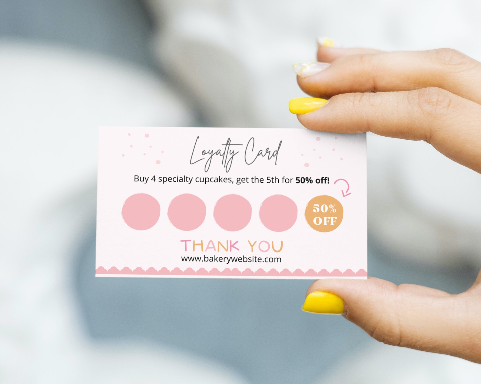 Cake Loyalty Card for Bakery Business, Bakery Branding Cupcake Rewards ...