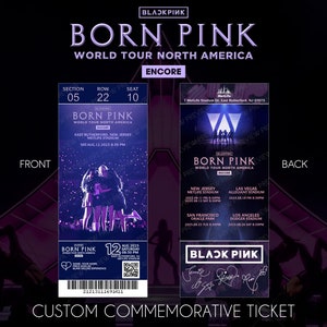 BLACKPINK ENCORE Born Pink Tour Custom Holographic Ticket - Etsy