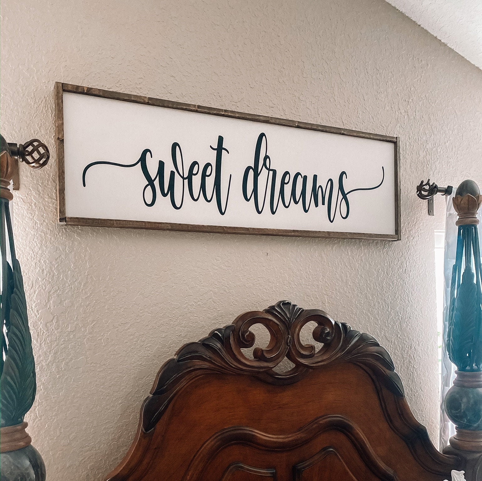 Sweet Dreams Wooden Sign - Over the Bed Sweet Dreams Sign - Over the ...