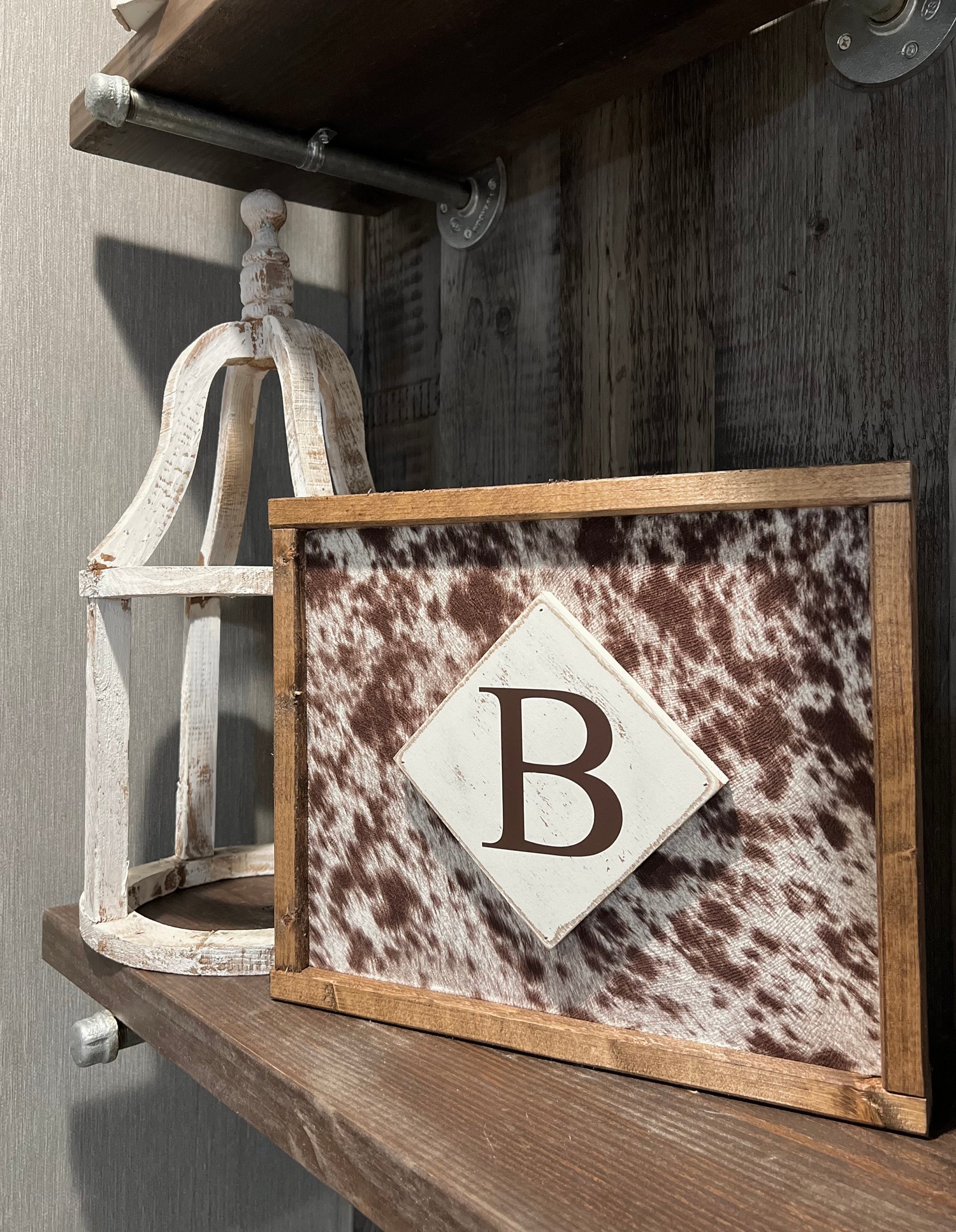 Cowhide Wooden Sign Cowhide Name Sign Wedding Sign Western Decor - Etsy