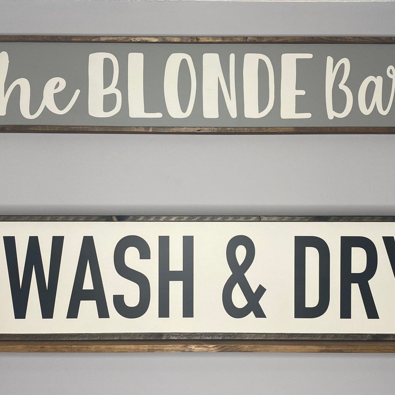 Wash and Dry Sign - Etsy