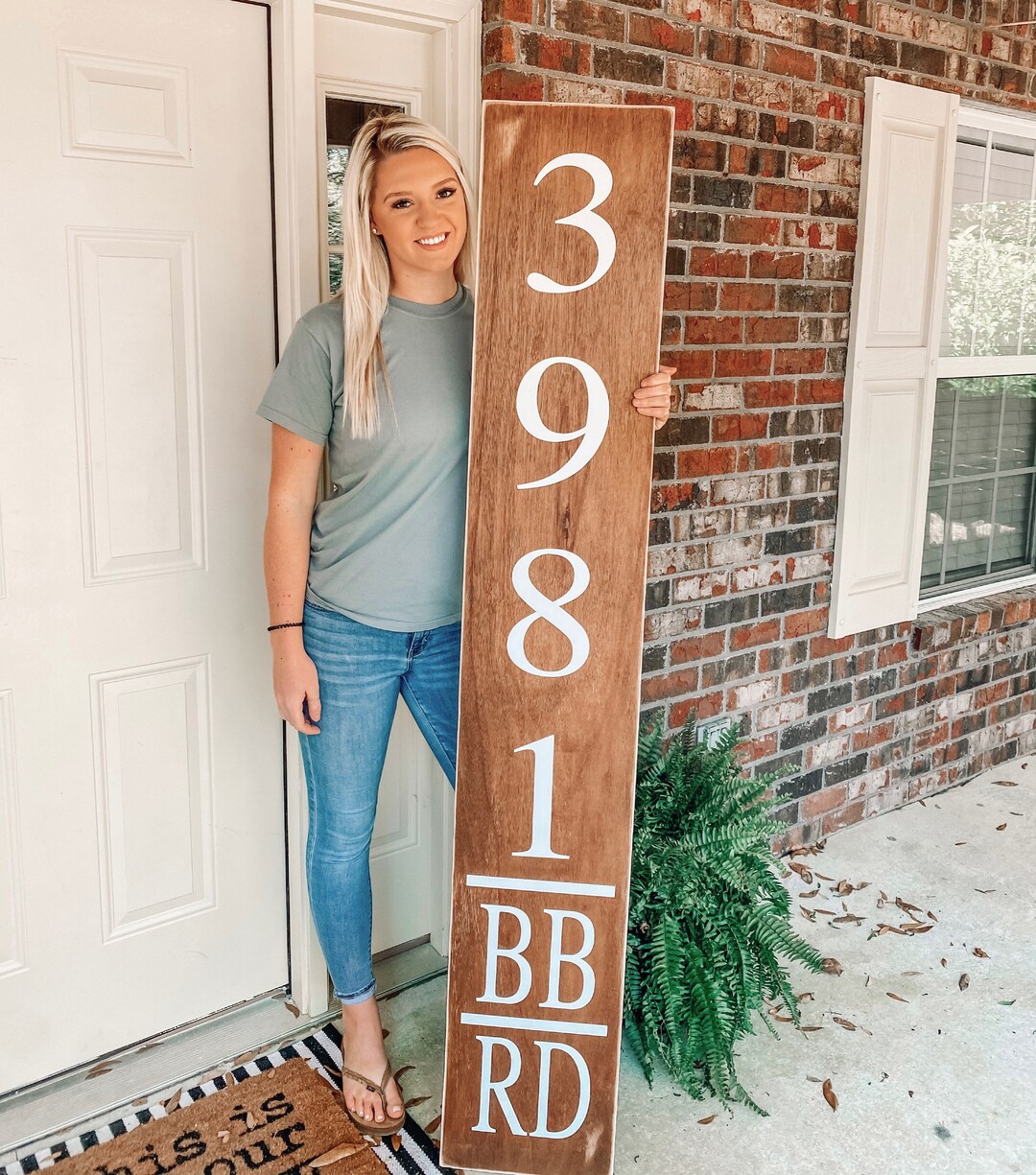 Front Door Address Sign - Front Porch Sign - Etsy