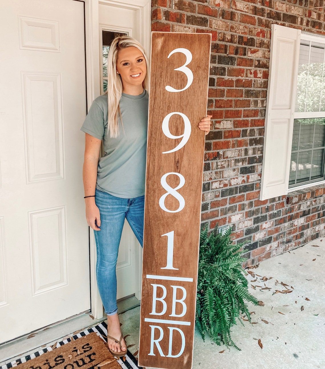 Front Door Address Sign Front Porch Sign - Etsy