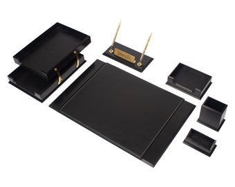 Black Wood Desk Organizer - Etsy