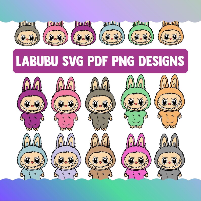 Labubu Designs SVG Bundle, Labubu Clipart, Labubu PNG, Cute Labubu ...