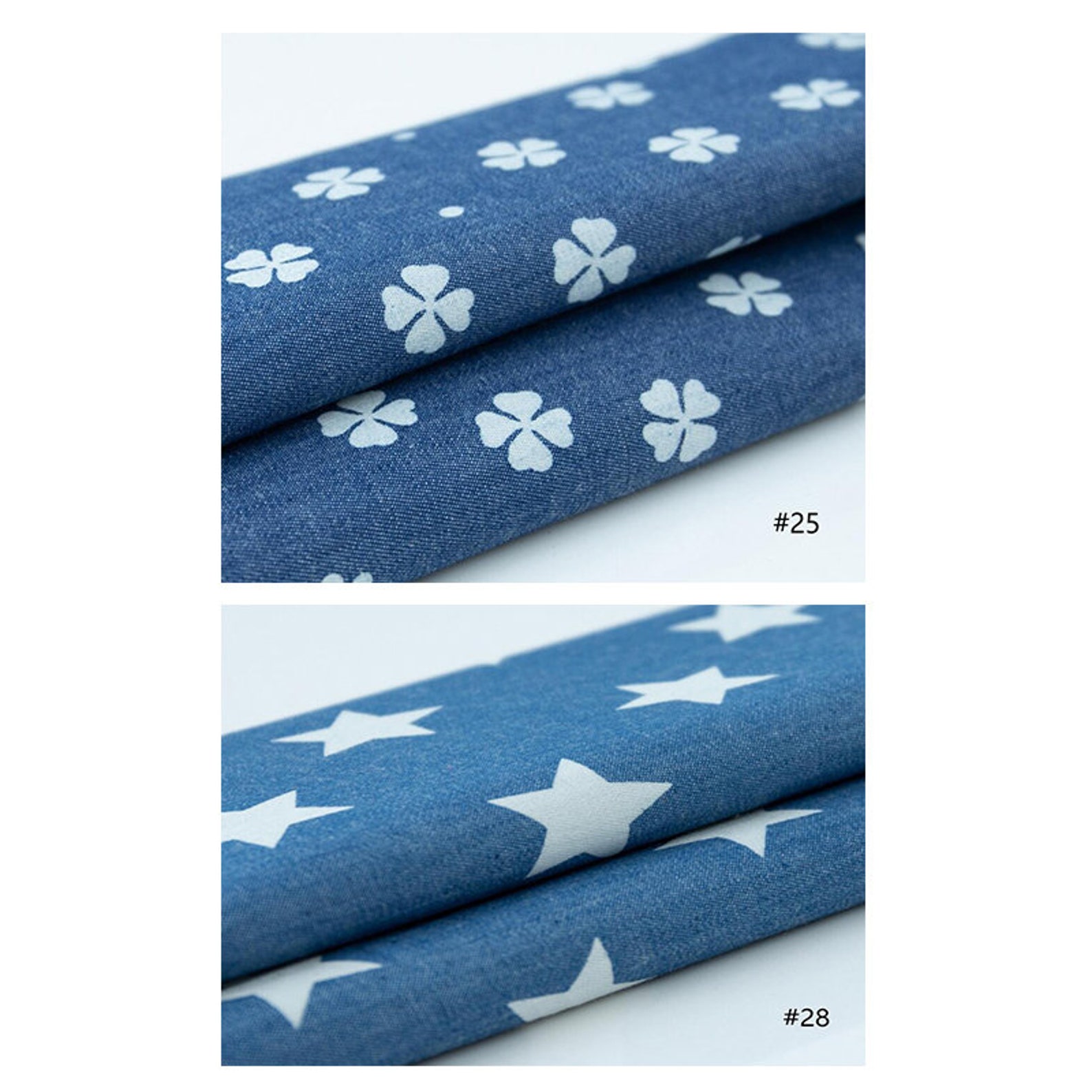 Printed Denim Fabric by the Yard Printed 186gsm Width 59 | Etsy