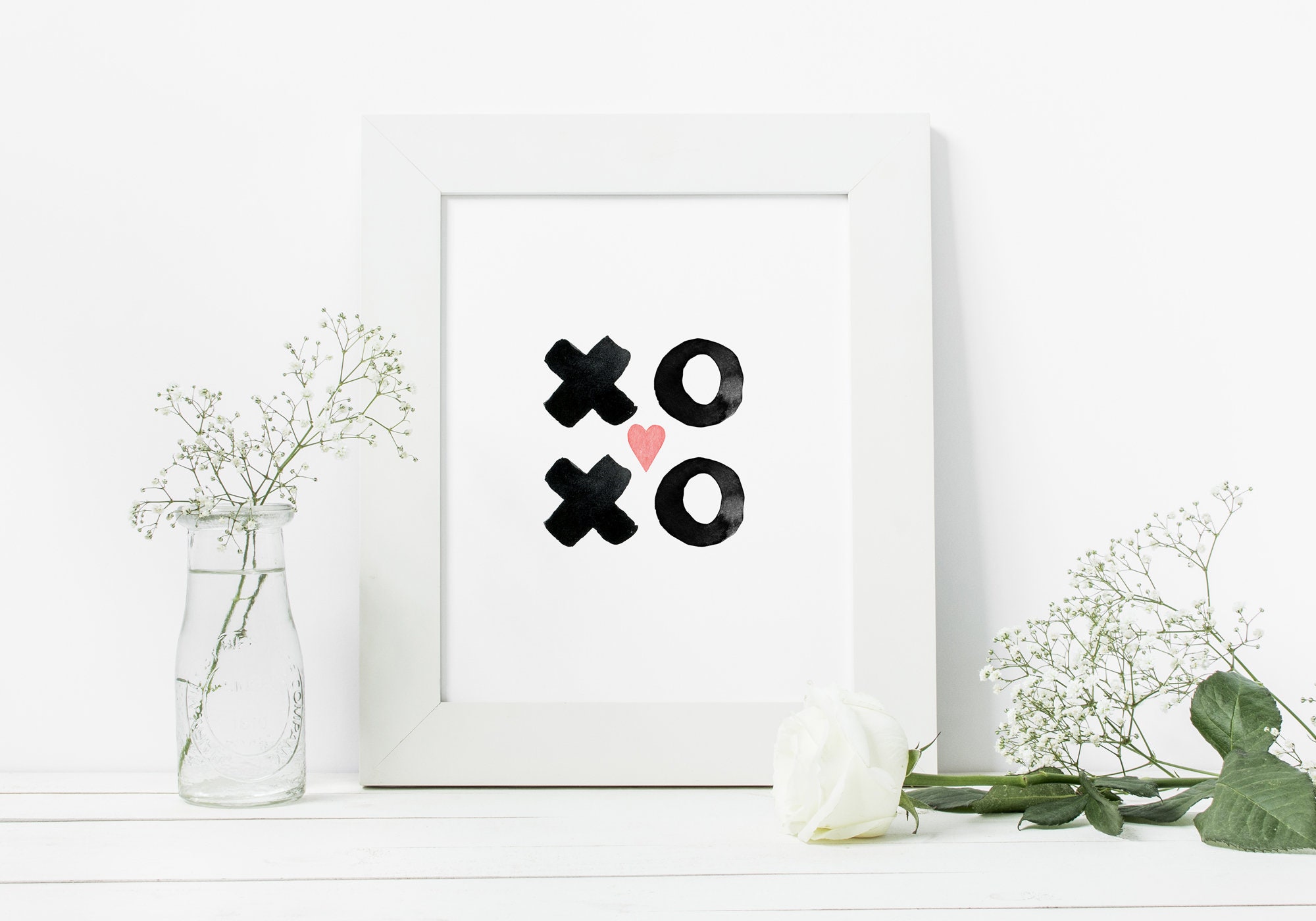 XO Printable Wall Art, X and O Print, Valentine's Day Print, Valentine ...