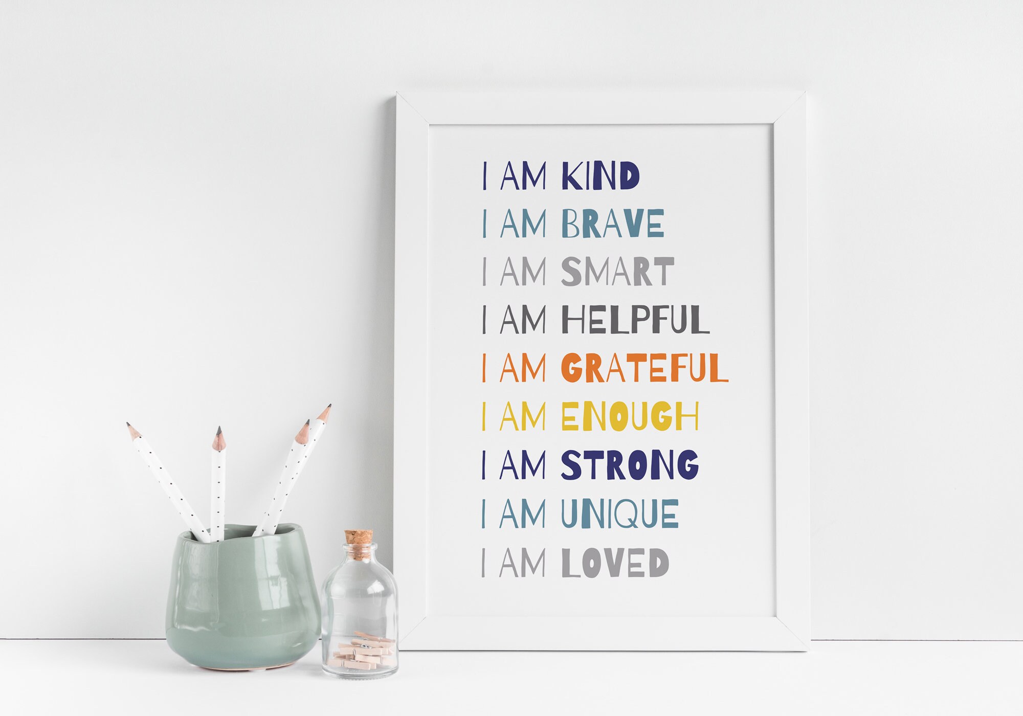 Affirmations for Kids, I Am Affirmations, Classroom Poster, Playroom ...
