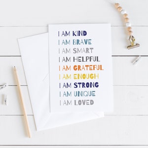Affirmations for Kids, I Am Affirmations, Classroom Poster, Playroom ...