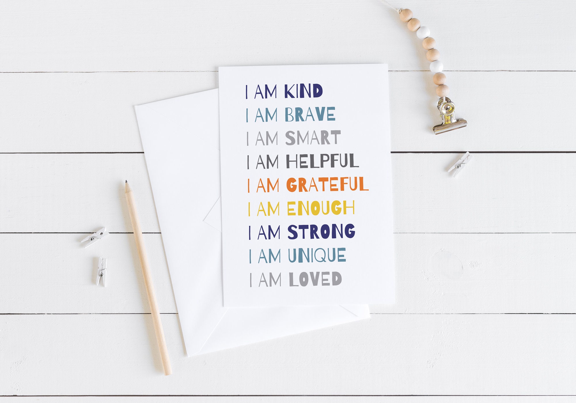 Affirmations for Kids, I Am Affirmations, Classroom Poster, Playroom ...