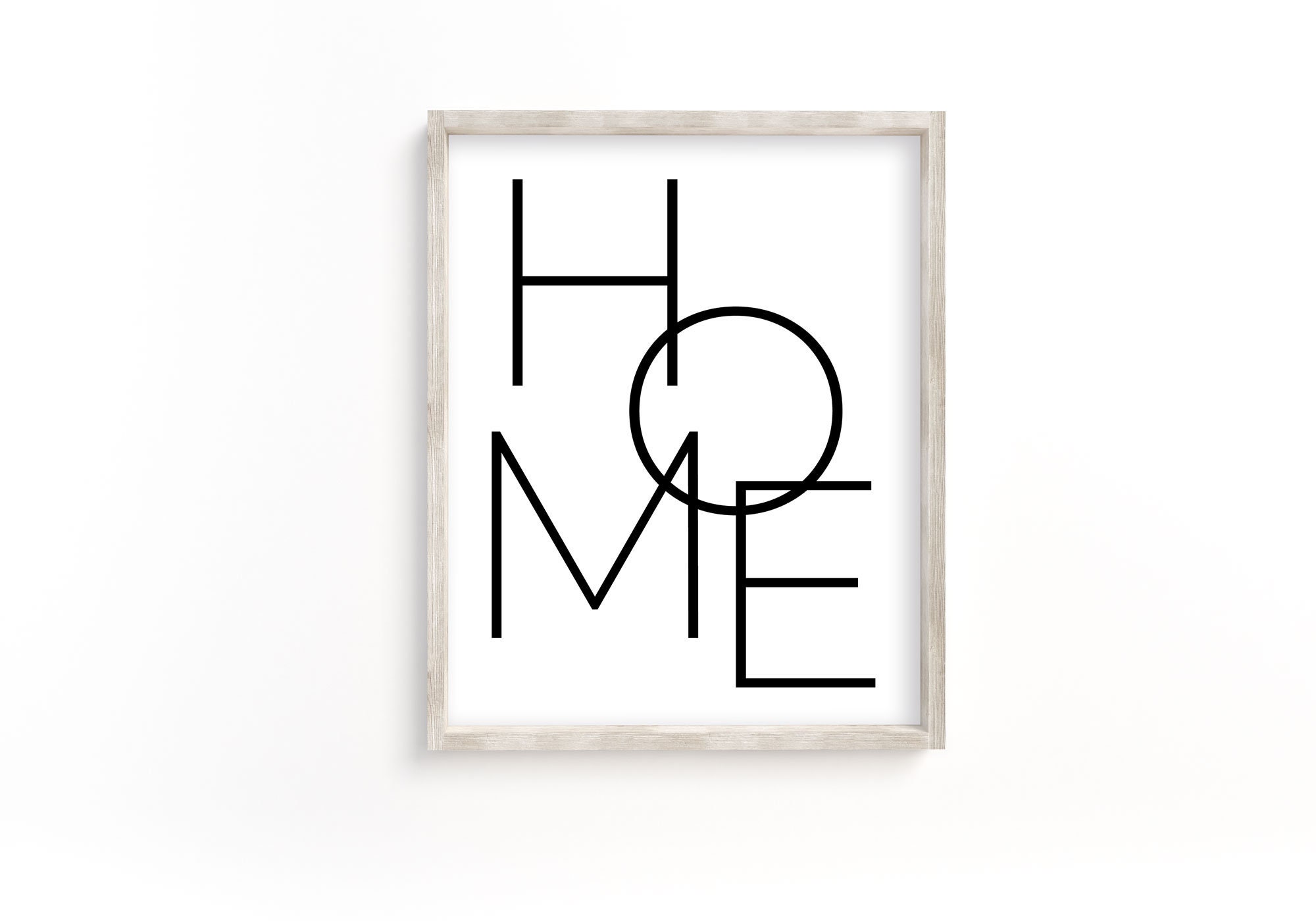 Home Print Home Sign Home Word Printable Black and White - Etsy