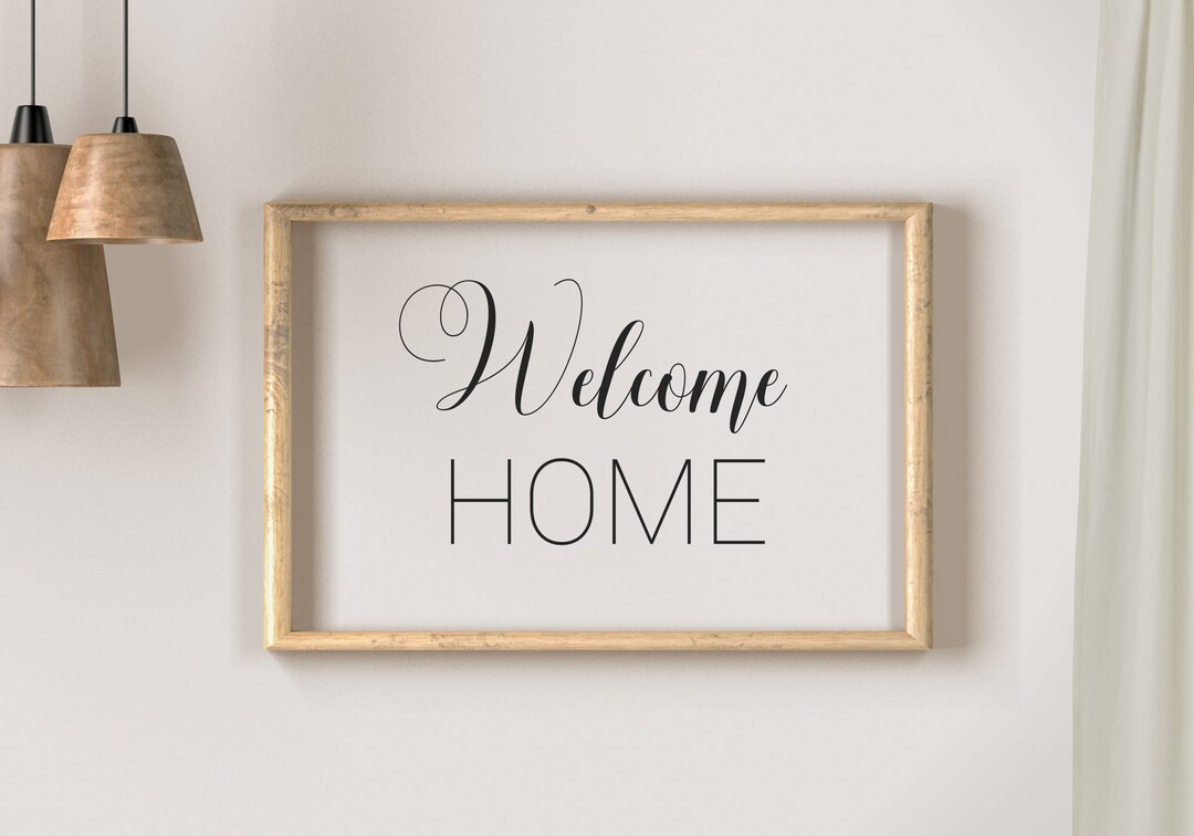 Welcome Home Print, Welcome Home Banner, Welcome Home Sign, Entryway ...