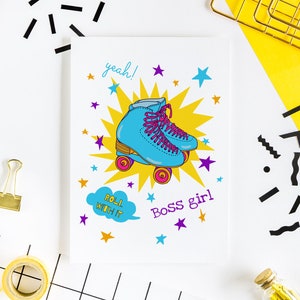 Roller Skate PRINTABLE / Roller Skating, Skating, Boss Girls Print ...