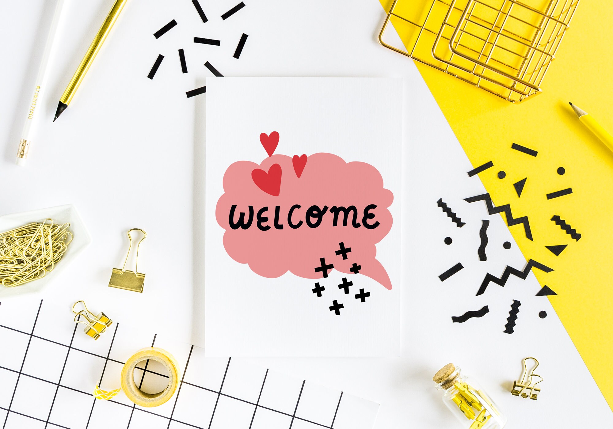 Welcome Sign. Modern Printable Art. Instant Download. Teenager Room ...