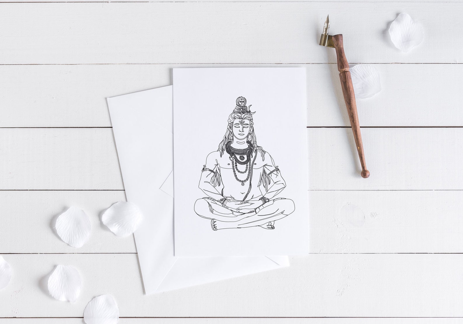 Lord Shiva Line Drawing, Indian Wall Art, Meditation Printable ...