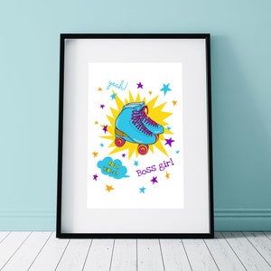Roller Skate PRINTABLE / Roller Skating, Skating, Boss Girls Print ...