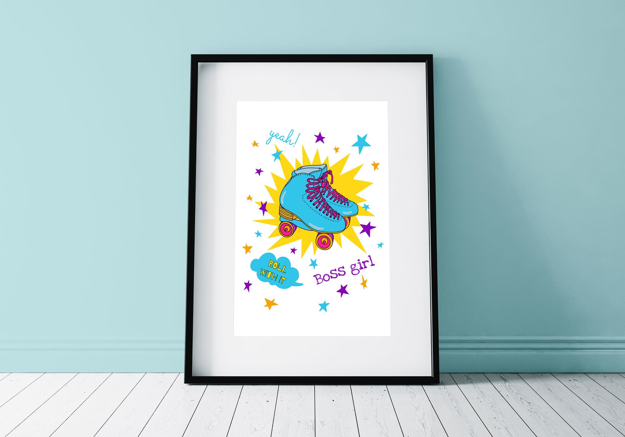 Roller Skate PRINTABLE / Roller Skating, Skating, Boss Girls Print ...