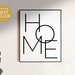 Home Print, Home Sign, Home Word Printable, Black and White Decor, Home ...