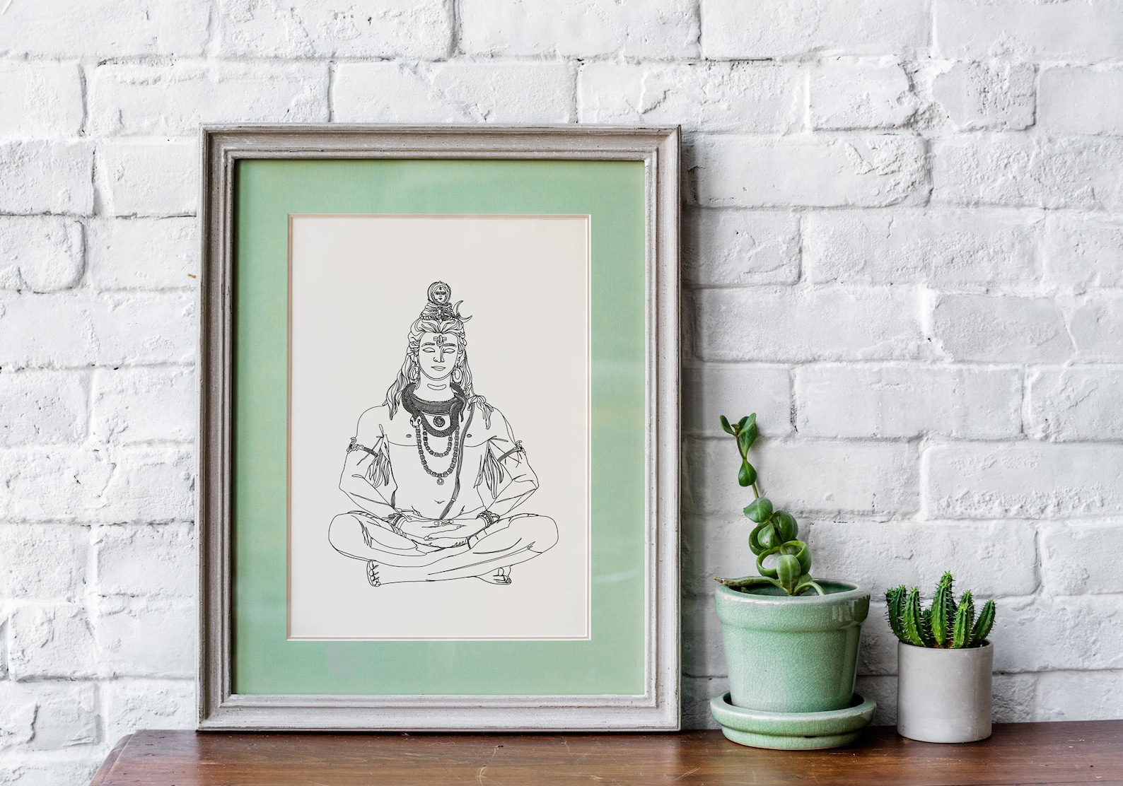 Lord Shiva Line Drawing, Indian Wall Art, Meditation Printable ...