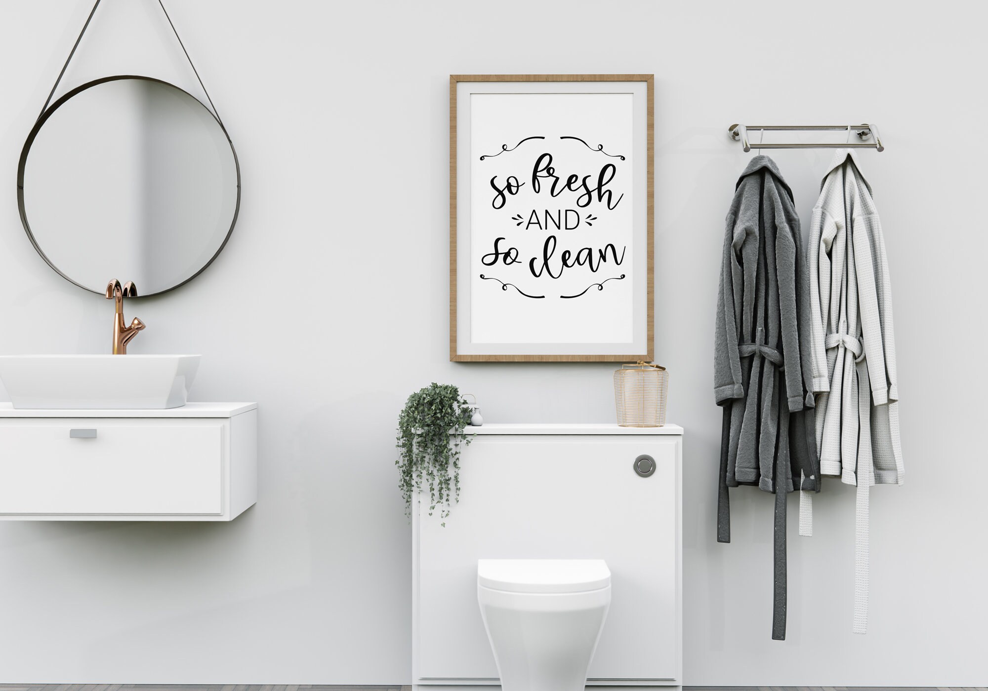 So Fresh and so Clean Sign, Printable Bathroom Wall Art, Laundry Wall ...