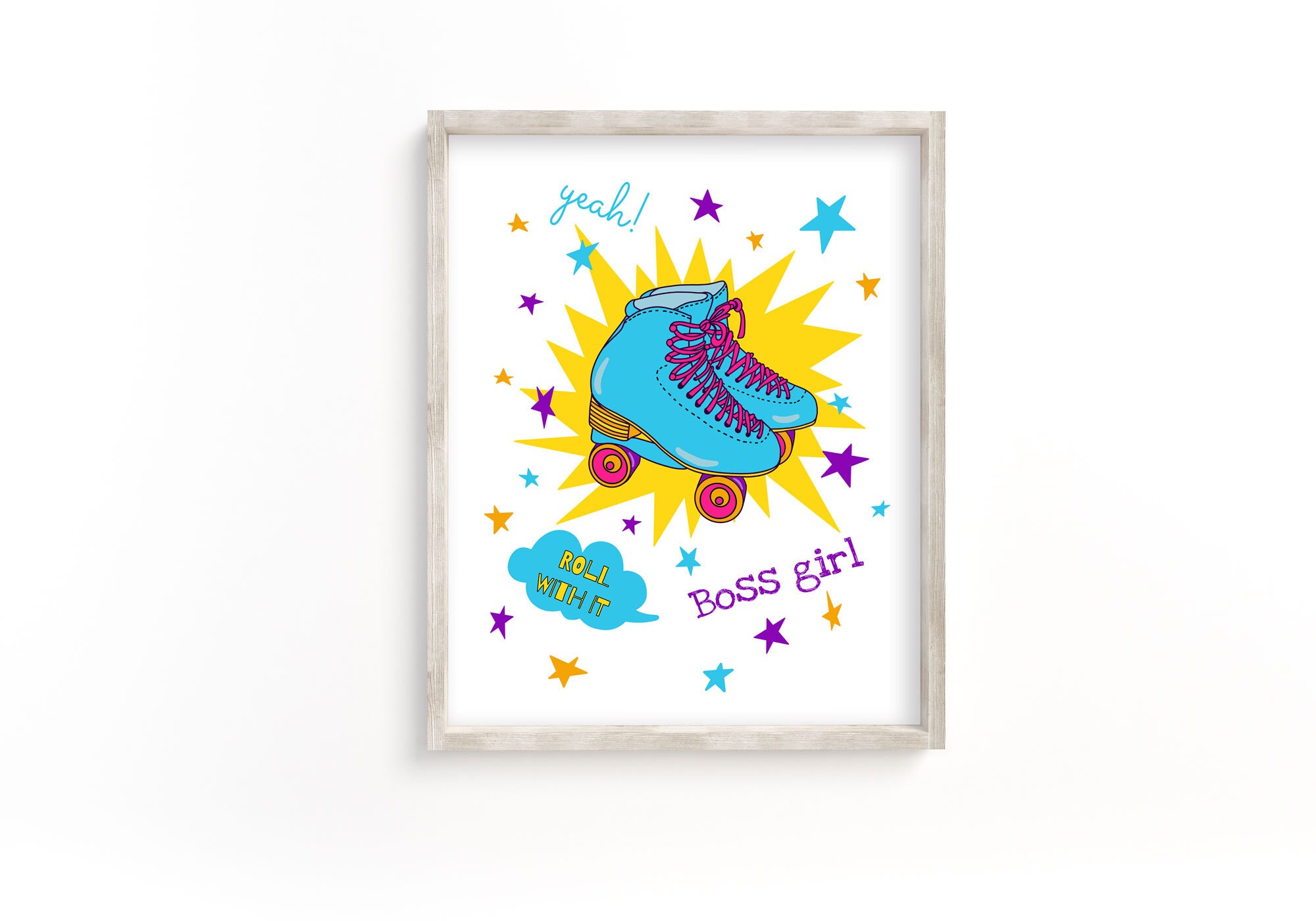 Roller Skate PRINTABLE / Roller Skating, Skating, Boss Girls Print ...