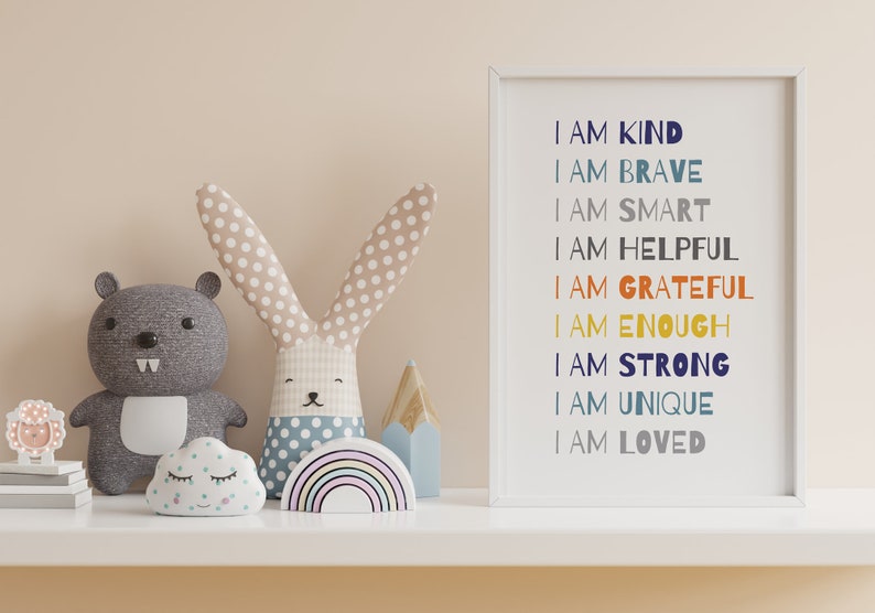 Affirmations for Kids, I Am Affirmations, Classroom Poster, Playroom ...