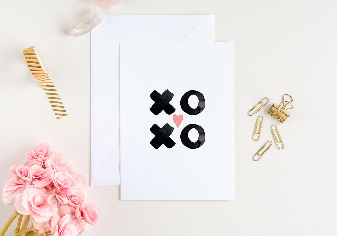 XO Printable Wall Art, X and O Print, Valentine's Day Print, Valentine ...