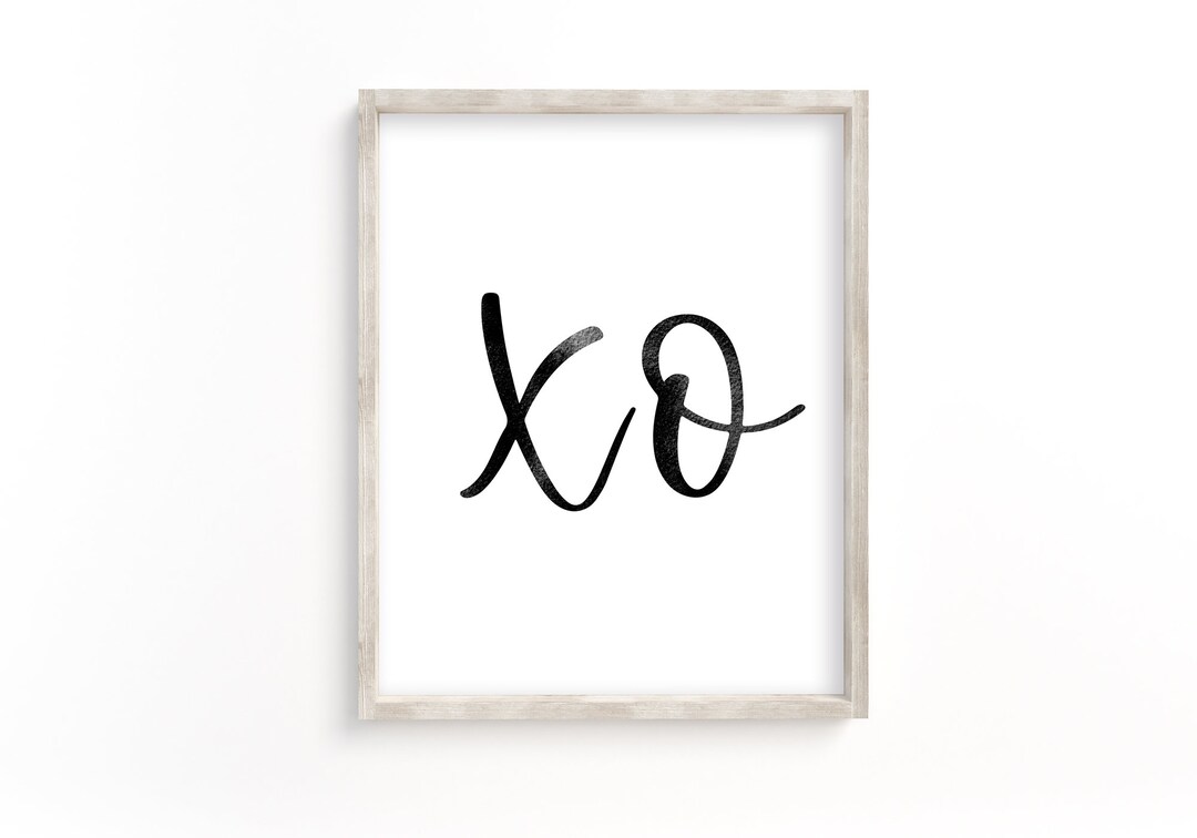 XO Printable Wall Art, XO Print, XO Poster, Love Print Typography ...