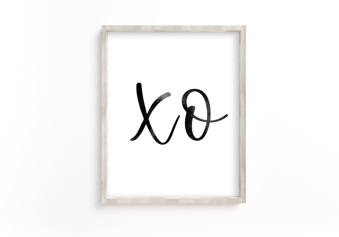 XO Printable Wall Art, XO Print, XO Poster, Love Print Typography ...