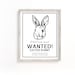 EASTER BUNNY WANTED Printable. Funny Easter Wall Decor. Last Minute ...