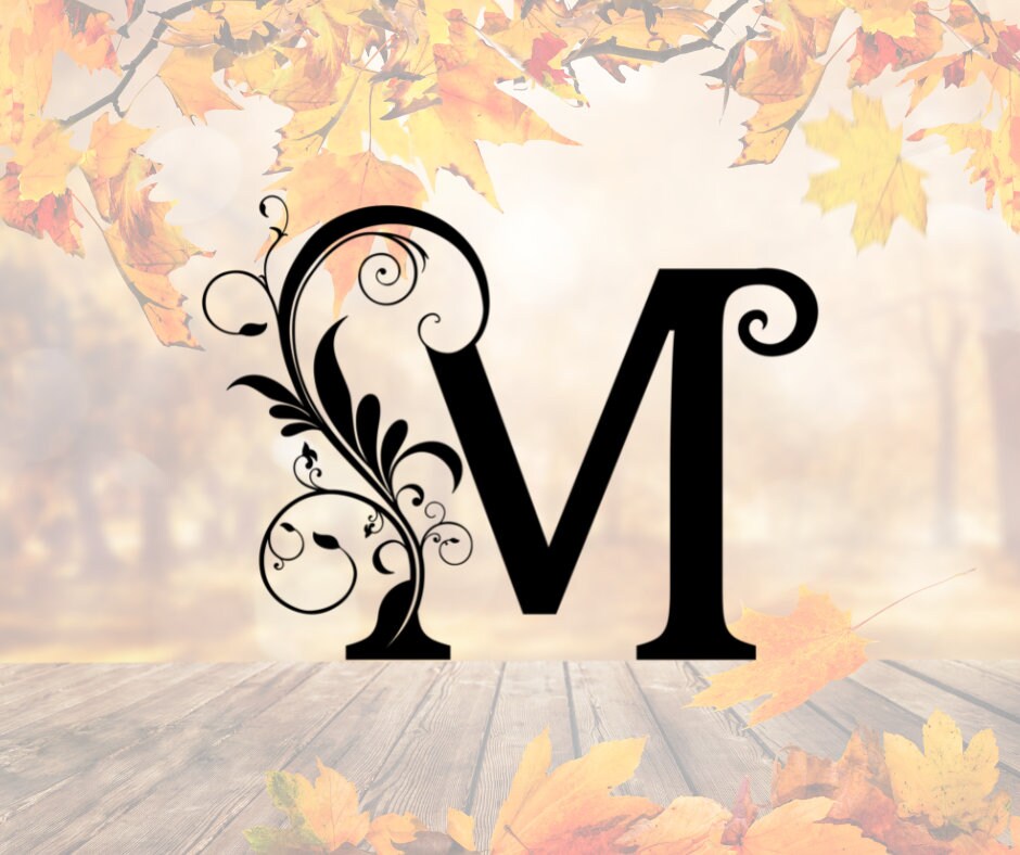 Alphabet Floral Letter Svg Png | Letter Cut File, Instant Download | A ...