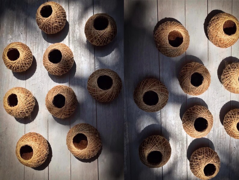 Kokedama Pots Hanging Orchid Pot Hanging Moss Ball Planter Green ...