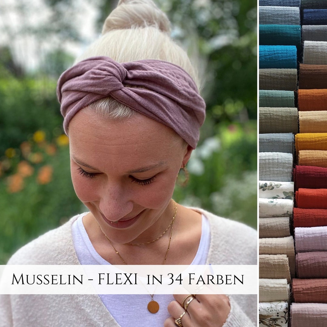 WIRE Hairband Made of Muslin in 21 Colors, Flexible and Bendable ...