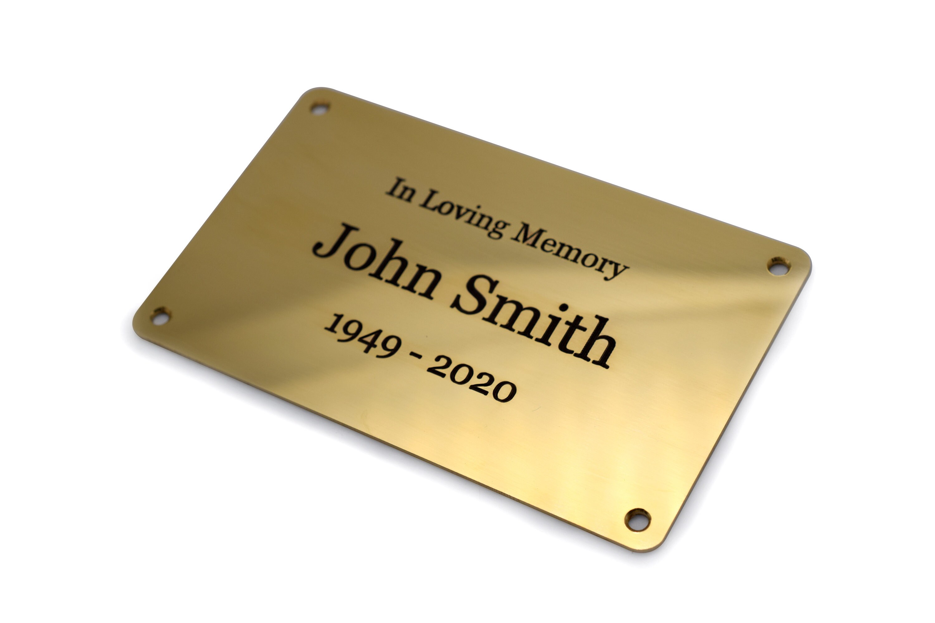 Personalised Brass Memorial Plaque Ideal for Benches House - Etsy UK
