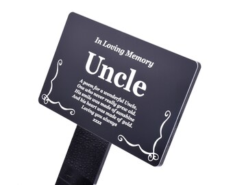 Uncle Memorial Poem - Etsy