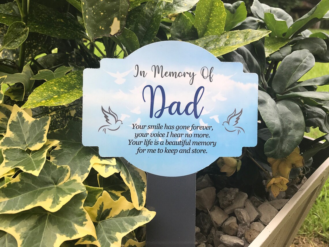Dad Memorial Father's Day Remembrance Plaque Stake - Etsy