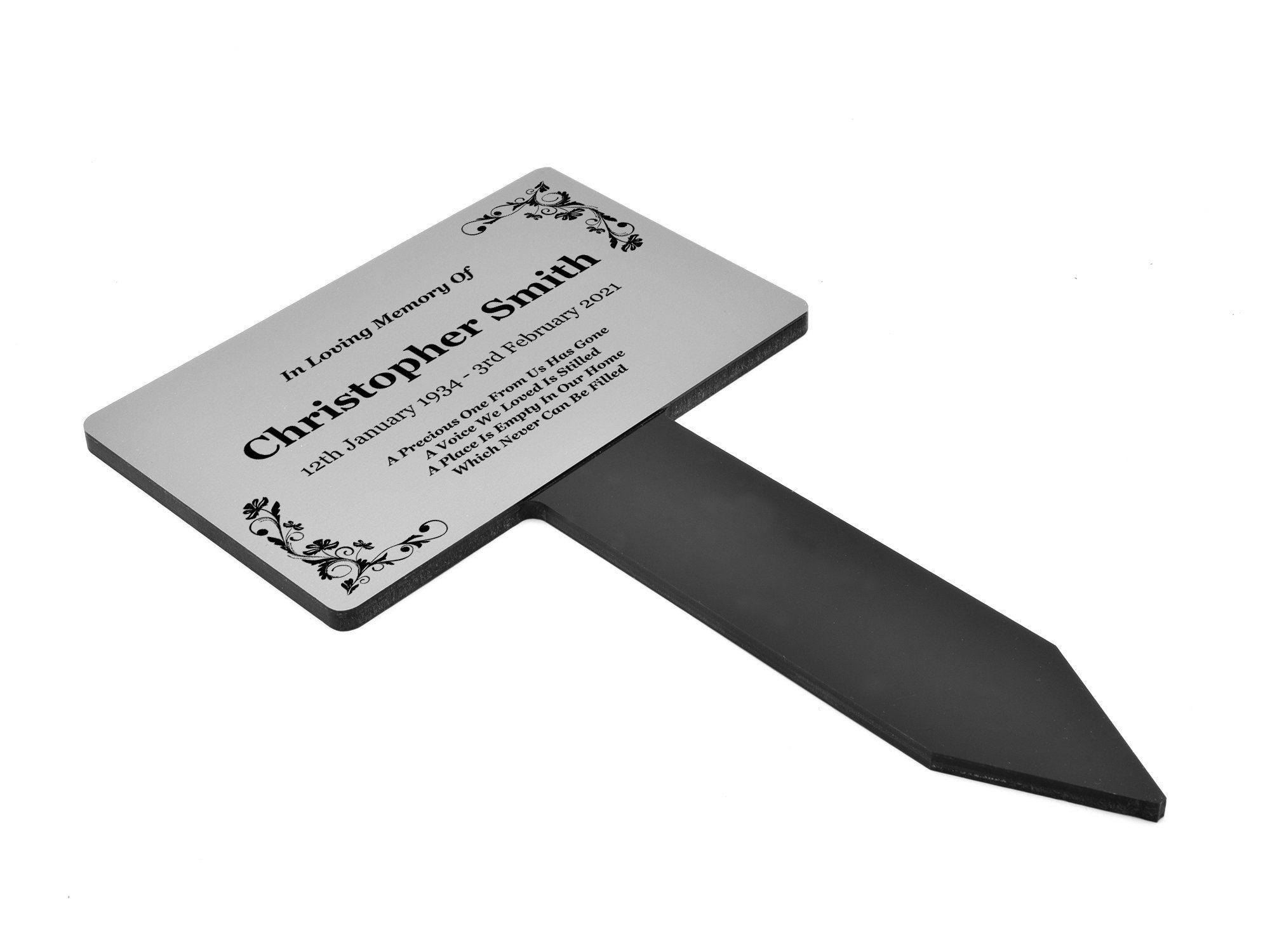 Personalised Memorial Stake Plaque Outdoor Grave Marker | Etsy