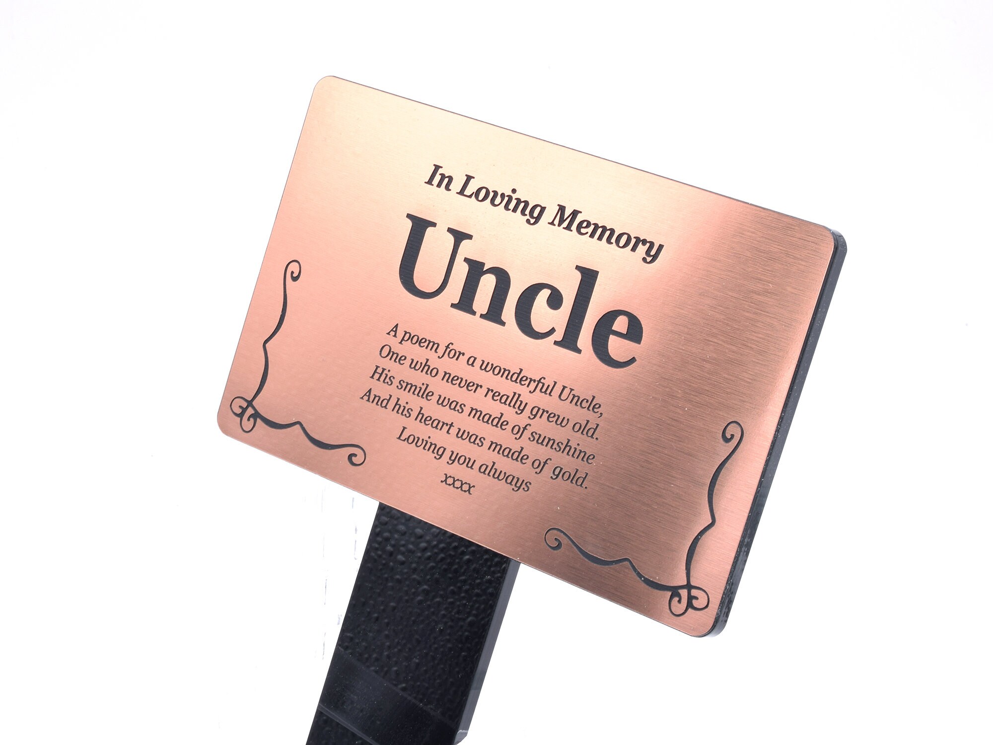 In Loving Memory Uncle Engraved Memorial Stake with poem | Etsy