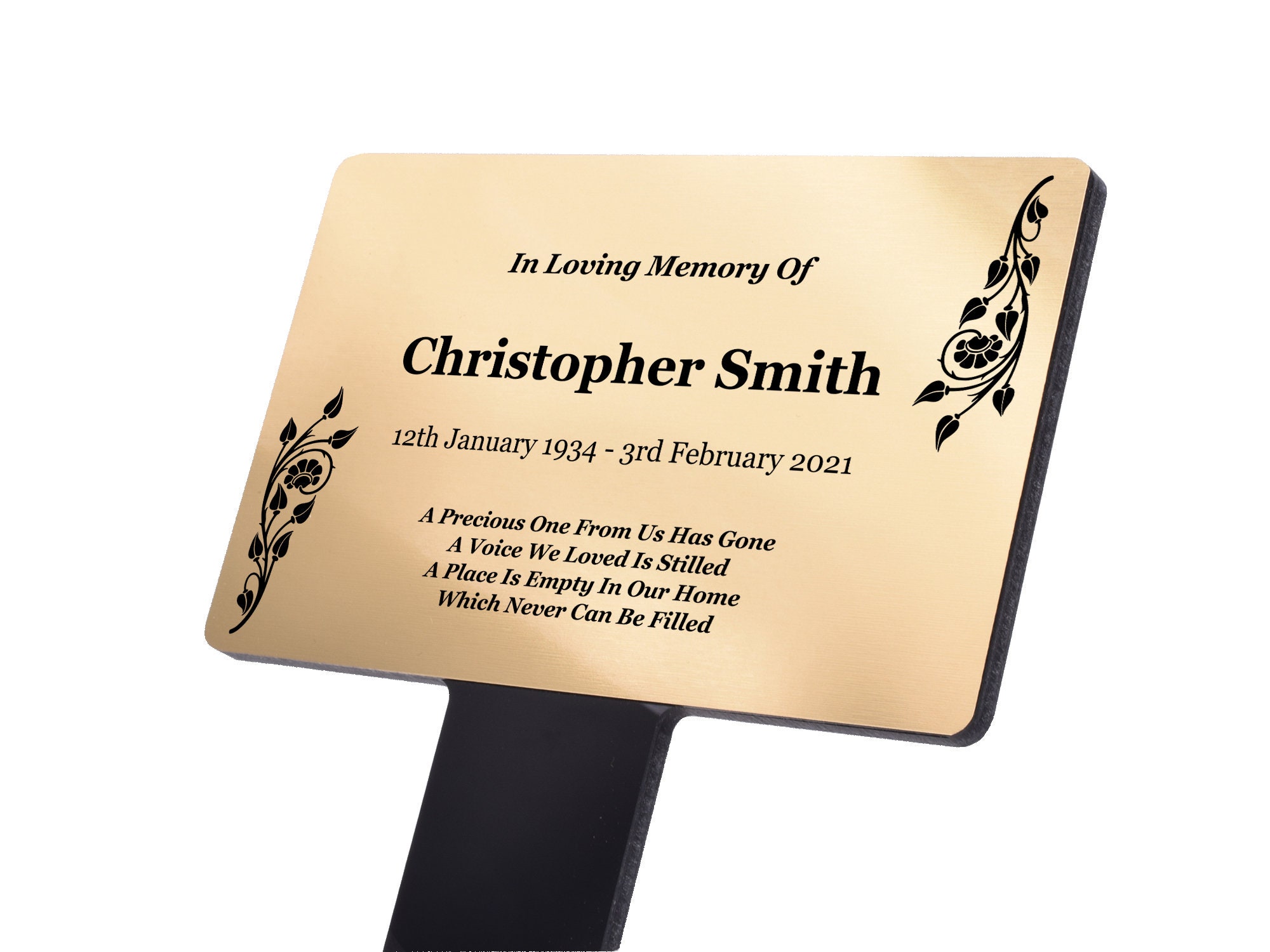 Personalised Memorial Stake Plaque Outdoor Grave Marker - Etsy Australia