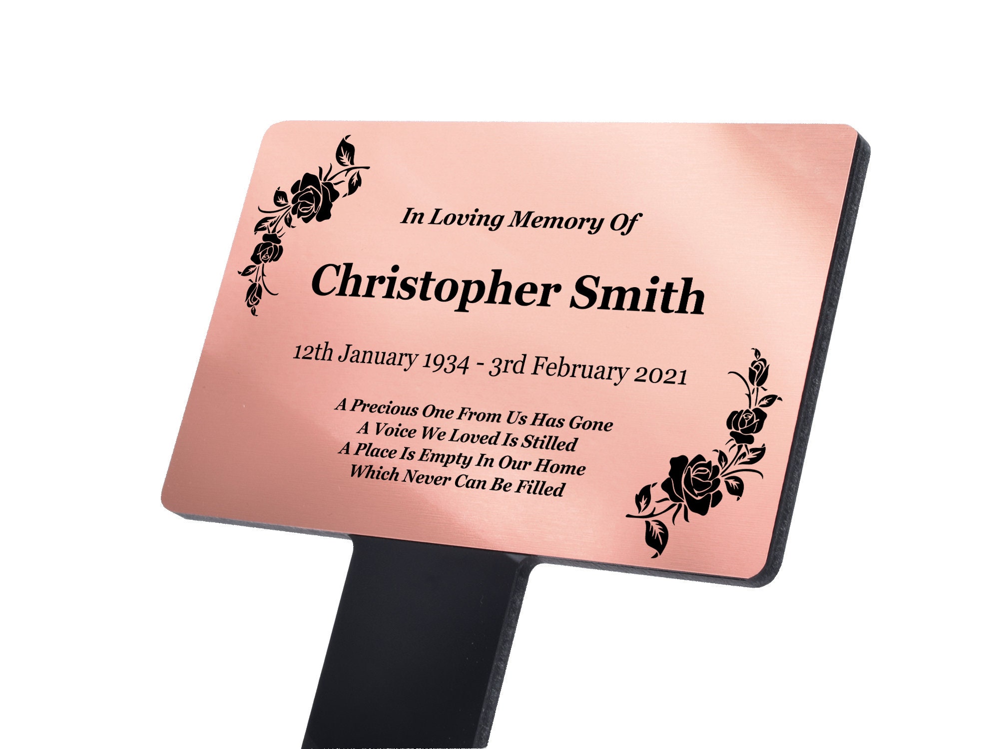 Personalised Memorial Stake Plaque Outdoor Grave Marker - Etsy Australia
