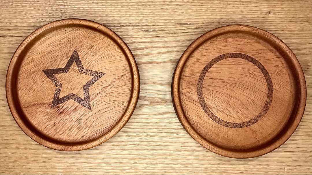 Solid Mahogany Catch Trays With Sapele Inlay - Etsy